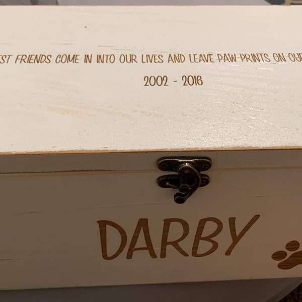 Personalized Pet Urn - Pet Memory Chest Pet Memory Box - Pet Keepsake ...