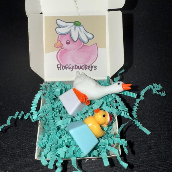 Kawaii Duck Character Keycaps, Goose Keycap, Animal Keycaps, Cute ...