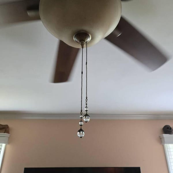 Red Crystal Ceiling Fan Pulls, Christmas Themed, Light or Lamp Pulls ...