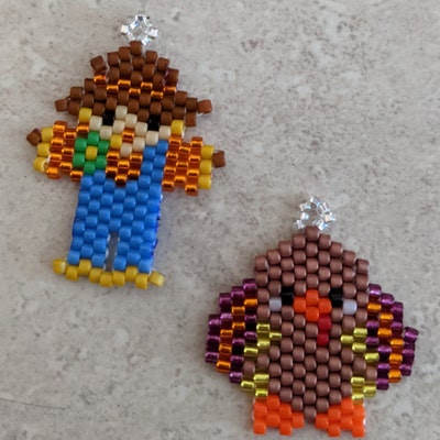 Turkey Bead Pattern, Miyuki Brick Stitch Charm, PDF Digital Download ...