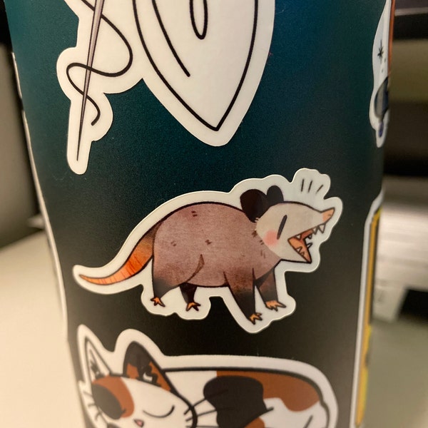 Yelling Possum Sticker - Etsy