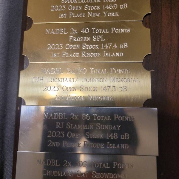 Trophy Plate 1" X 3" CUSTOM Engraved Aluminum Plate/free SHIPPING ...