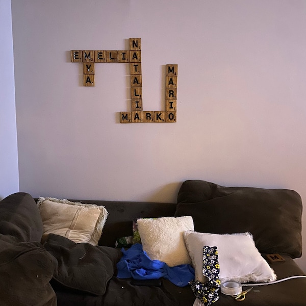 Small Scrabble Tiles Large Letter Tiles Carved - Etsy
