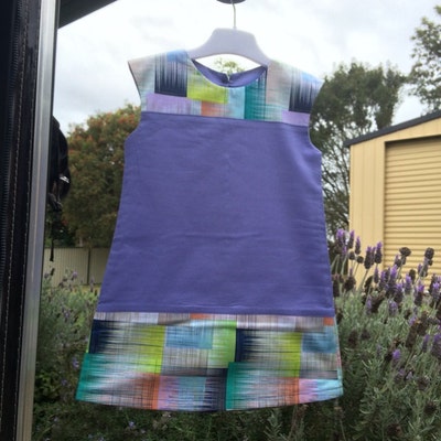 Color Block Dress Pattern, Dress Sewing Pattern, Easy Sew Dress, Woven ...