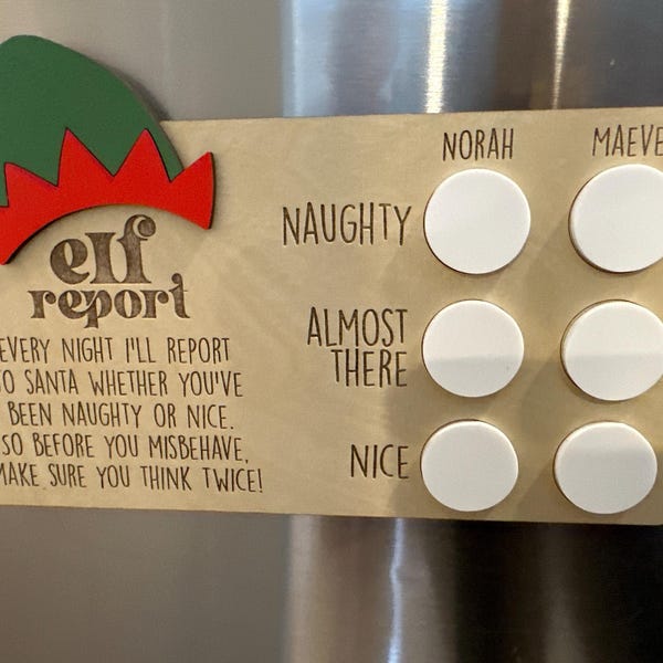 Personalized Elf Report: Christmas Behavior Tracker, Custom Elf Sign - Etsy
