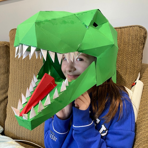Dinosaur Mask - Talking T-rex Mask Pattern | Build a Dinosaur With ...