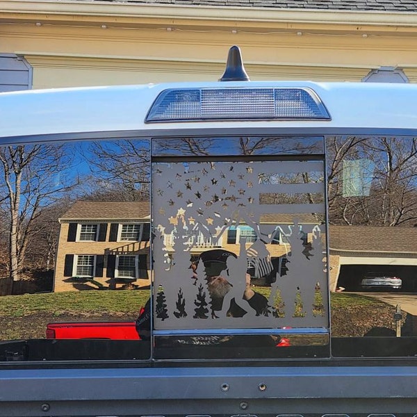 Fits 2015-2020 Chevy Tahoe Rear Side Windows Punisher Distressed ...