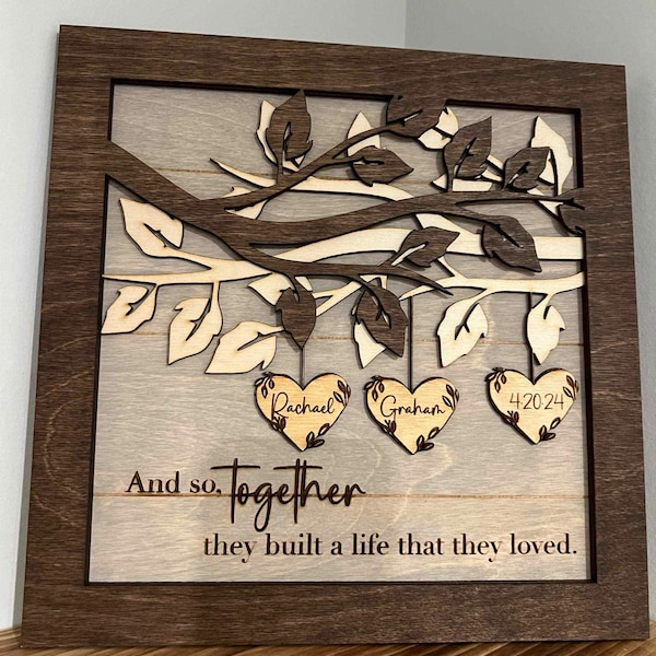 Personalized Wooden Sign, Personalized Name Sign, Anniversary Gift ...