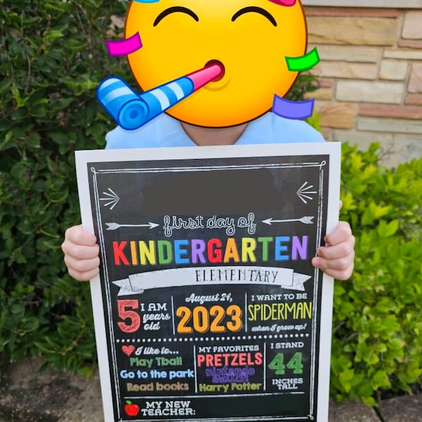 Chalkboard Back to School Sign, First Day or Last Day, Editable and ...