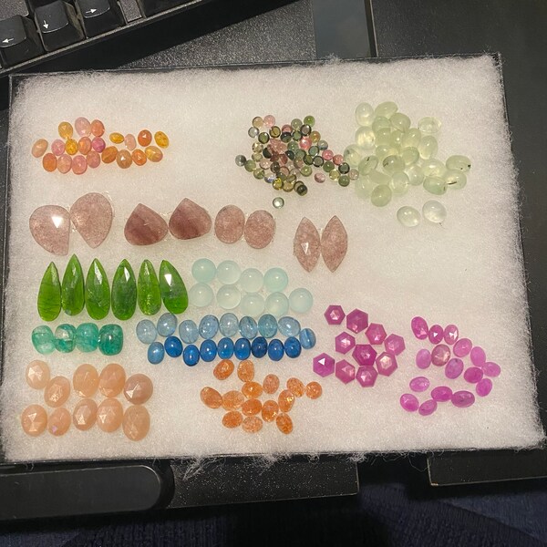 Natural Abalone Shell Pearl and Crystal Doublet Step Cut Hexagon Shape ...