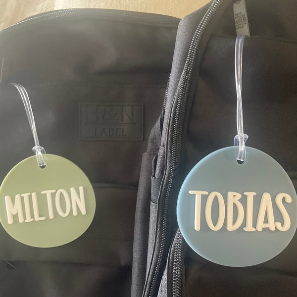 Kids School Bag Tag | Backpack Name Tag ID | Personalized Tag for Kids ...