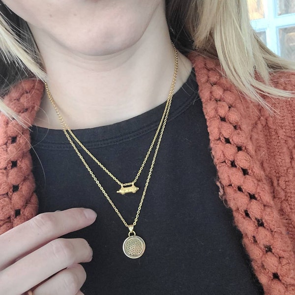 Goddess Elpis Pendant - Goddess of Hope Pendant - Gold Vermeil Coin ...