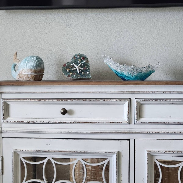 Spring Tulips Art, Tulip Decor, Glass and Resin Art, Spring Mantel ...