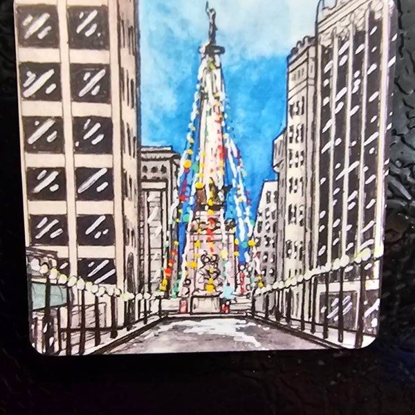 Purdue University Arch Hand Painted Watercolor Artwork Giclee Print ...