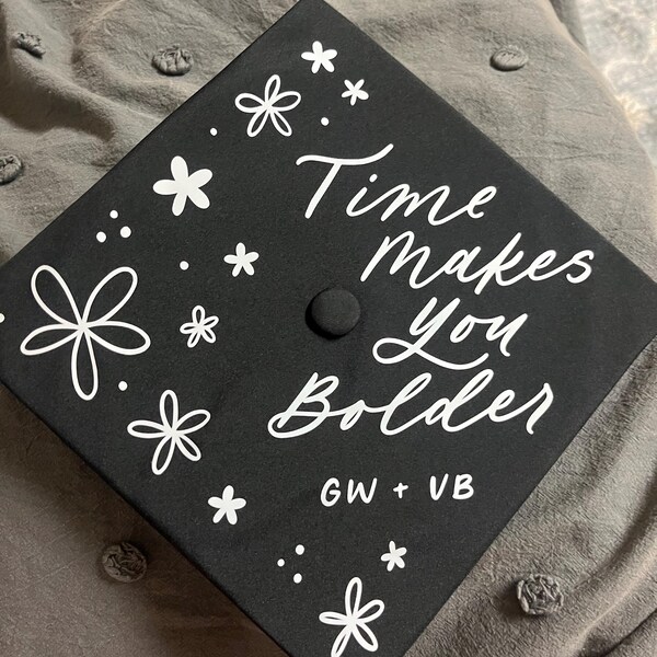 Nevertheless She Persisted Graduation Cap Vinyl Decal, Handlettered ...