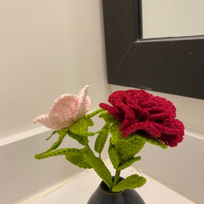 Crochet Mini Rose Pattern 3 Sizes of Rose in 1 Pattern - Etsy