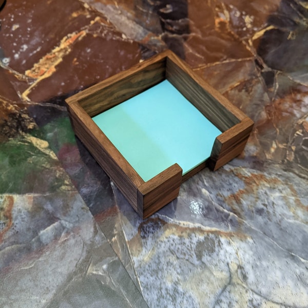 Post It Note Holder ,wooden Memo Block Holder, for 4"*4" Paper Sticky ...