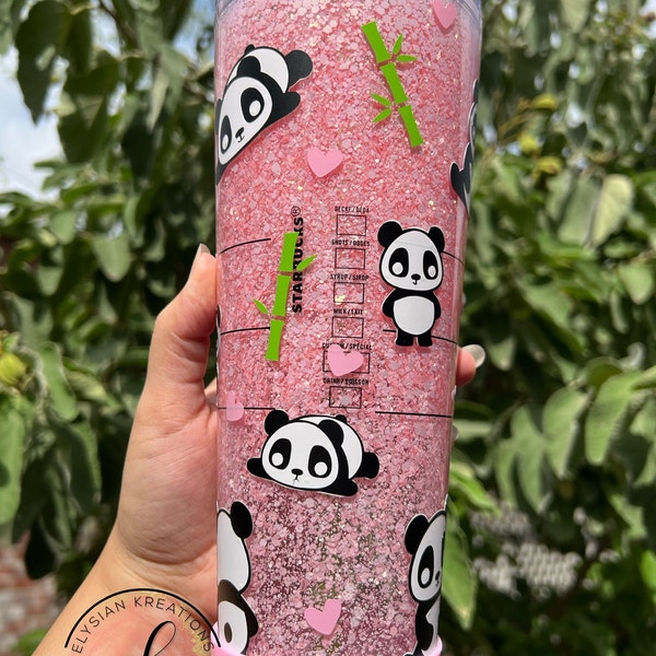Panda Full Wrap Svg, Panda Bamboo Svg, Rolling Panda SVG, 24oz Venti ...