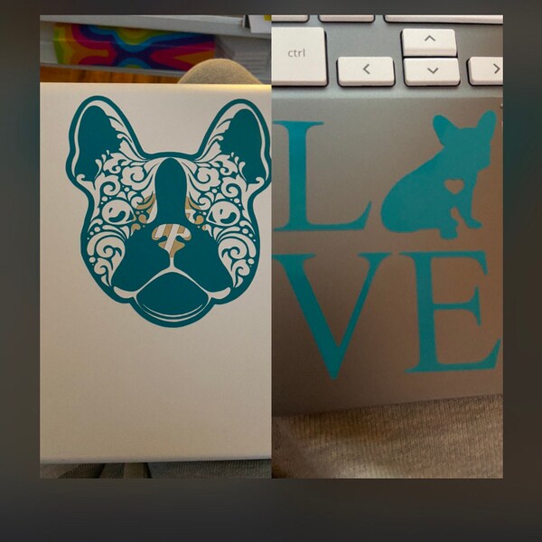 French Bulldog V1 LOVE, Frenchie Love, Frenchie Sticker, Love French ...