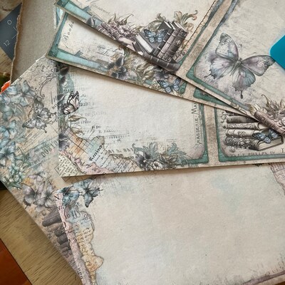 Turquoise Blue Rust Paper Pack, Printable Paper Pack, Digital Paper ...