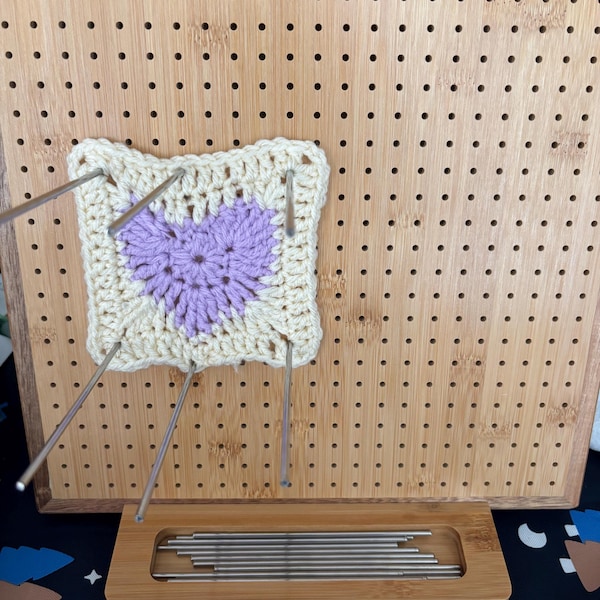 Bamboo7.8"crochet Blocking Board With 20 Pins/pegs, Blocking Board for ...