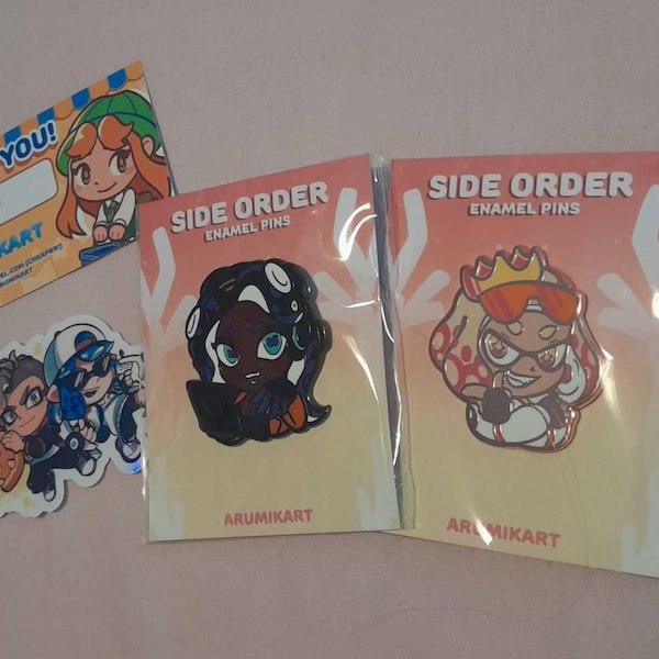 Splatoon Side Order Enamel Pins - Etsy