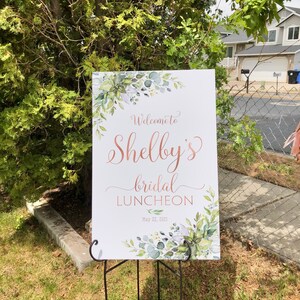 Greenery wedding sign Greenery Botanical Leaves Welcome Sign | Etsy