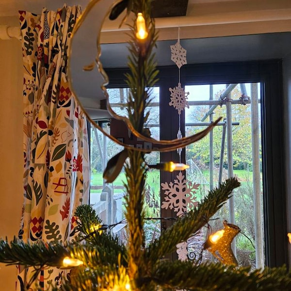 Crescent Moon Christmas Tree Topper - Etsy