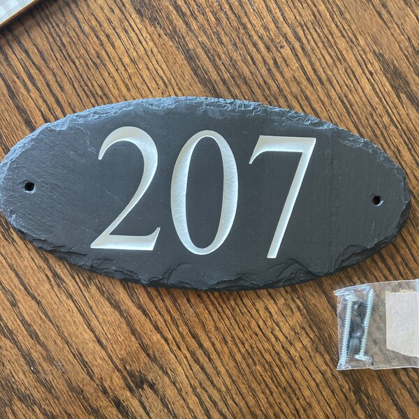STONE Outdoor House Numbers - Address / CARVED / House Warming Gift 1/2 ...