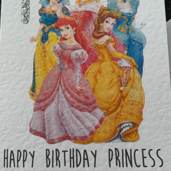 Personalised Princess Card, Princess Card - Etsy UK