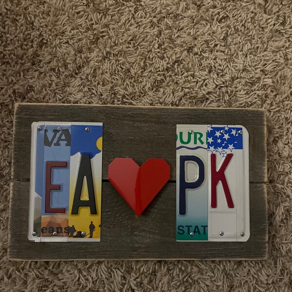 Unique Couple Gift for Husband or Wife / Custom HEART License Plate ...