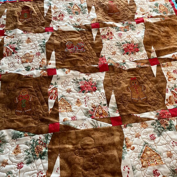 Gingerbread Man Quilt Block - Multiple Sizes - in the Hoop - Continuous ...