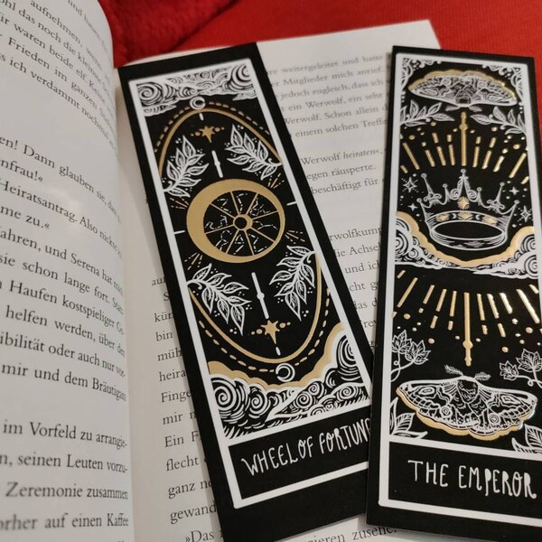 Tarot Justice and the Hermit GOLD FOIL Bookmark, Justice Bookmark ...