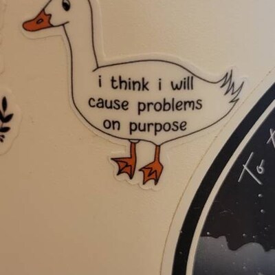 I Think I Will Cause Problems on Purpose Stickers Laptop Sticker ...