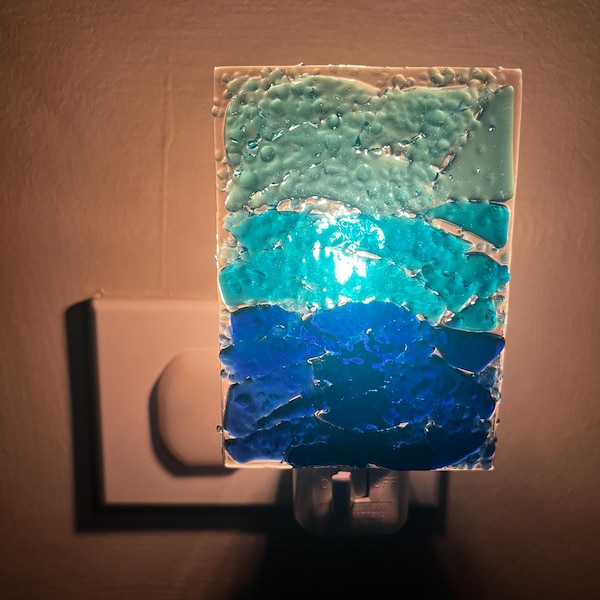 Autumn Tree Fused Glass Night Light, Bringing the Outdoors In, Bedroom ...