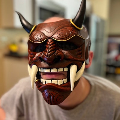 Samurai Assassin Demon Oni BB Gun Airsoft Mask, Halloween Costume ...