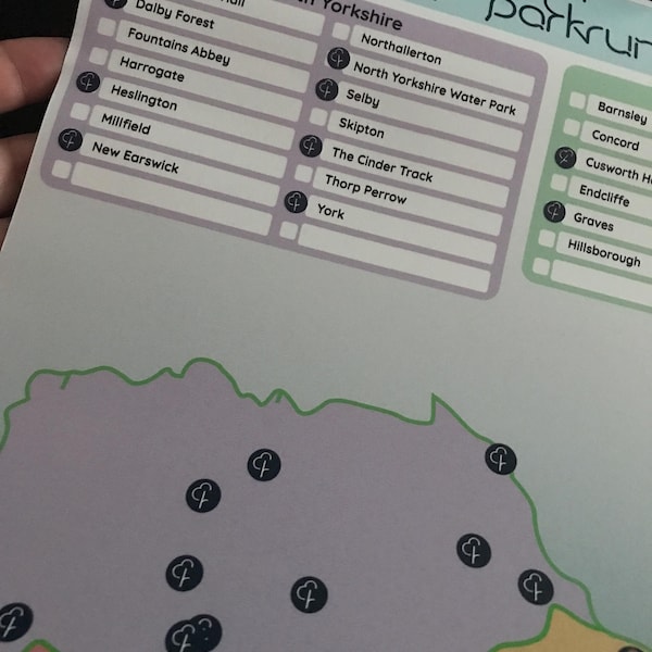 Parkrun Tourist West Midlands Map - Etsy UK