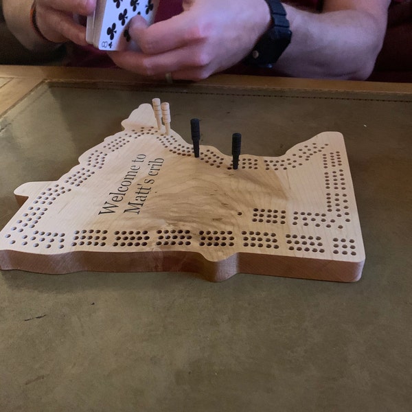 Customizable Motorcycle Cribbage Board Cruiser Custom Style - Pegs ...