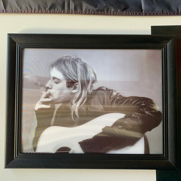 Kurt Cobain Smoking Nirvana 3D Poster Wall Art Decor Framed Print | 14 ...