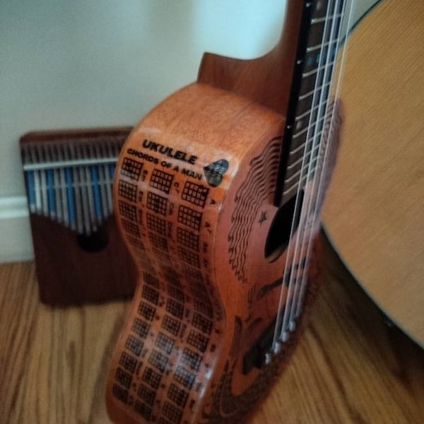 Baritone Ukulele Chord Chart Sticker clear - Etsy