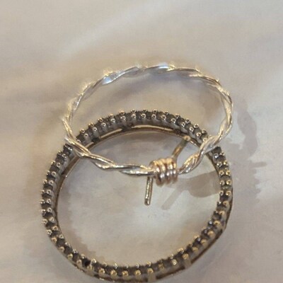 Barbed Wire Helix Ring, Barb Wire Helix Hoop, Carilage Ring, Piercing ...