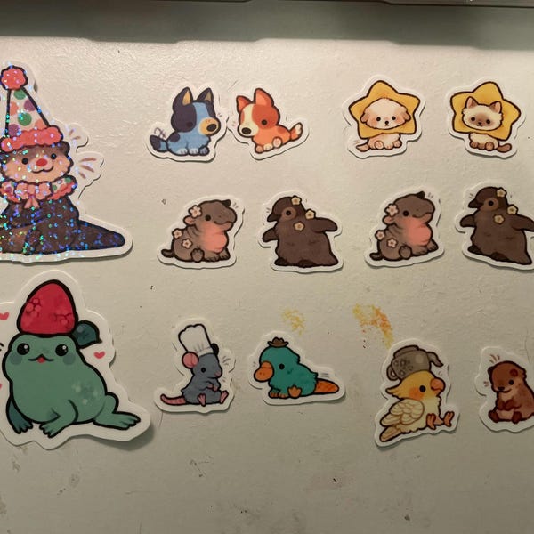 Raspberry Hat Frog Sticker / Fruit Frog Sticker / Toad Sticker / Cute ...