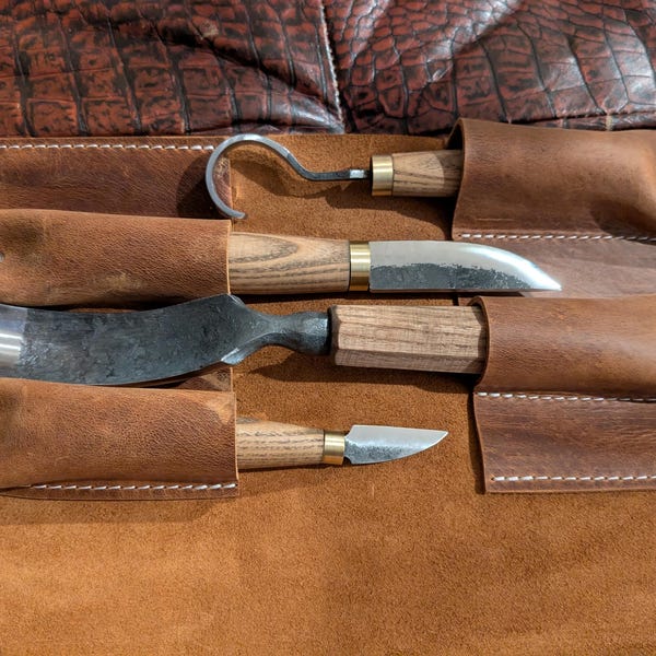 Hand Forged Sloyd Knife. Wood Carving Knife. Carbon Steel Blade ...