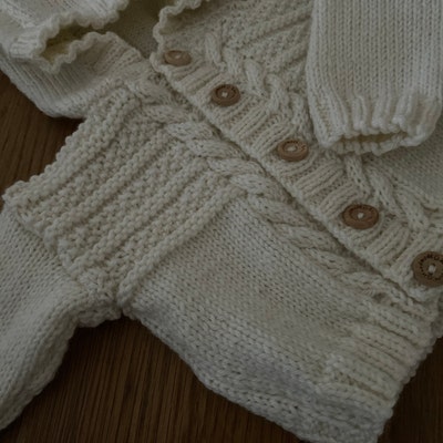 Girls Cable Cardigan Jacket Collar & Round Neck Short or Long Style 22 ...