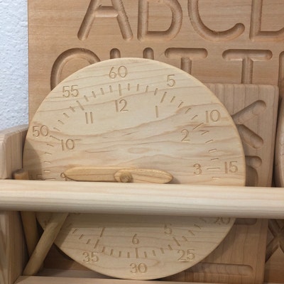 Wooden Toy Clock Hours and Minutes - Etsy