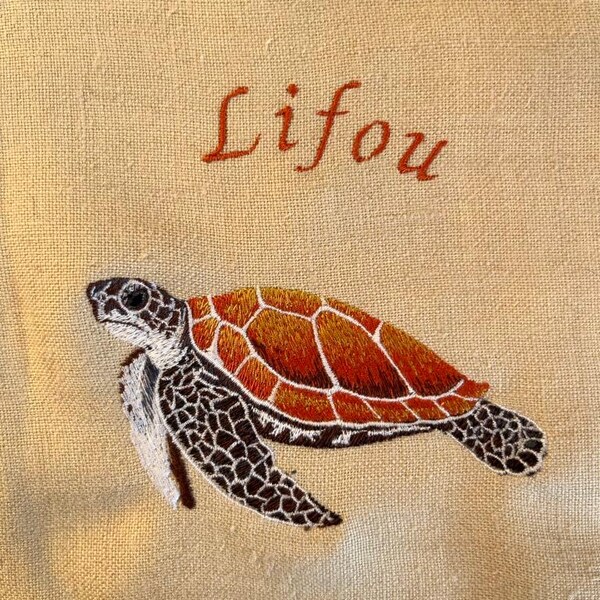 Turtle Embroidery Design Ocean Animal Embroidery - Sea Creature ...