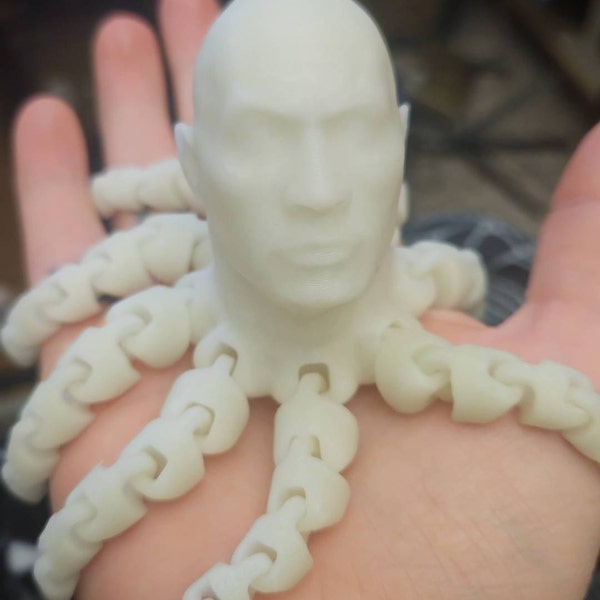 3D Printed Rocktopus, the Rock, Articulated Fidget, Dwayne Johnson ...