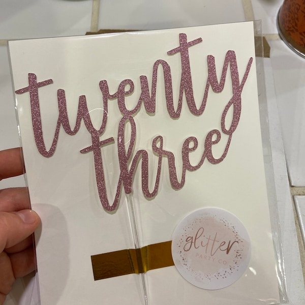 Twenty Three Cake Topper / 23 Cake Topper / 23rd Birthday / Twenty ...
