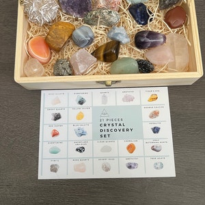 21 Pcs Beginner Crystal Kit-raw Crystal Set-healing Crystal Set-crystal ...