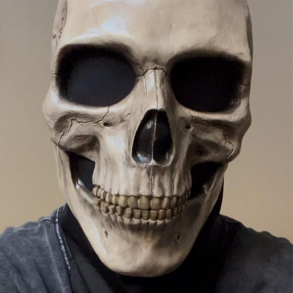 Human Skull Mask Full Face With Realistic Teeth and Bone Shape - Etsy